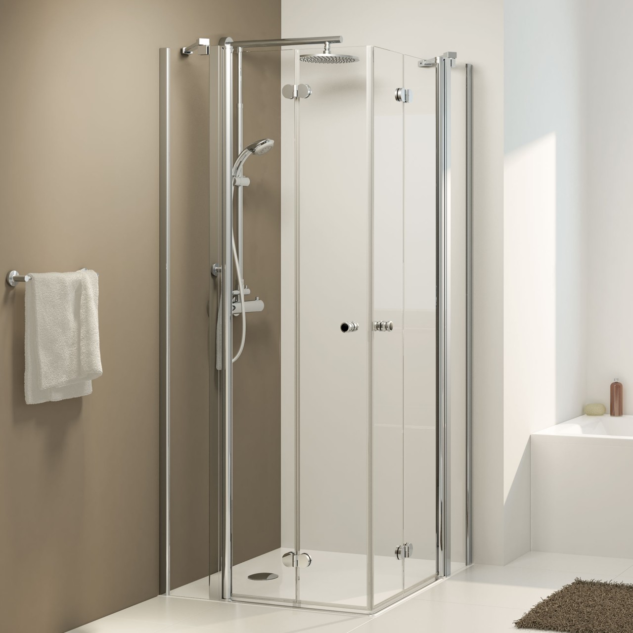 MK 500 Eckeinstieg Drehfalttür mit Festteilen